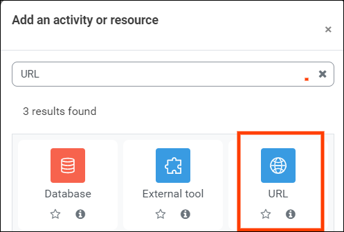 Adding a URL as a Resource