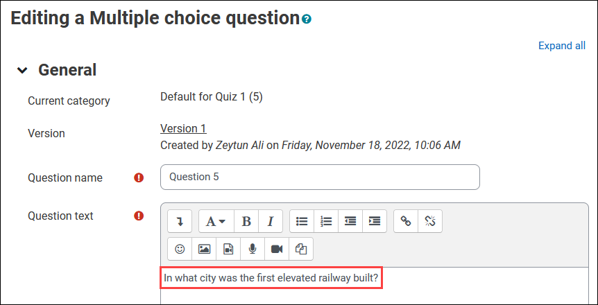 Adding and Editing Questions