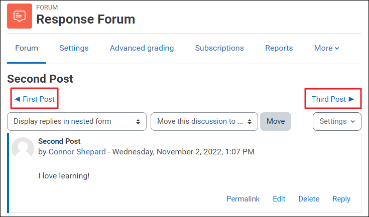 Creating a Forum Post
