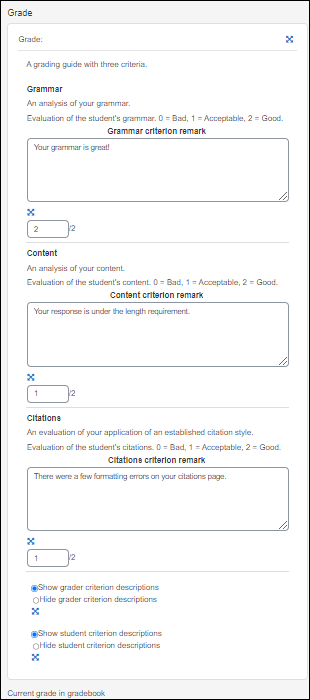 Creating and Using Grading Guides for Assignments