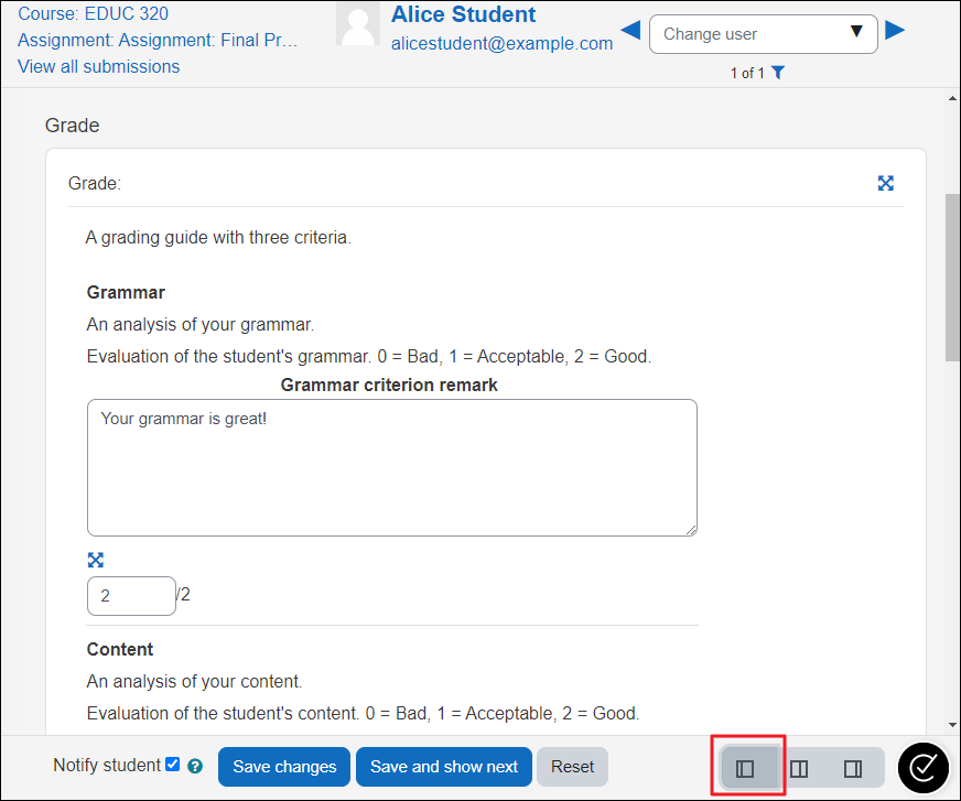 Creating and Using Grading Guides for Assignments