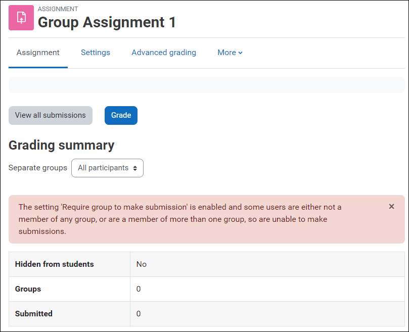 Creating Group Assignments