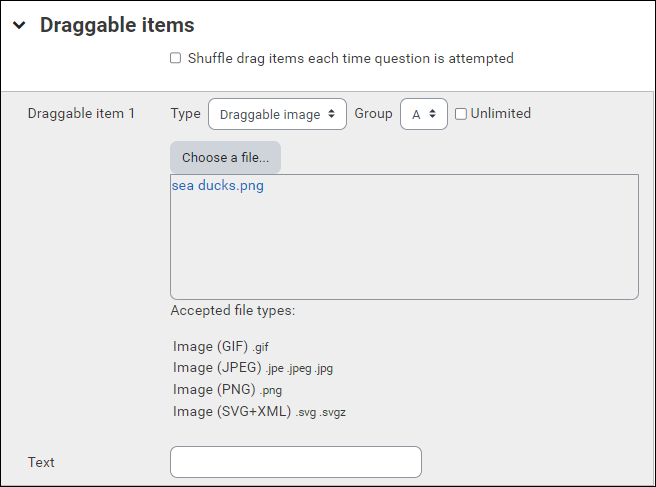 Drag and Drop onto Image Question Type