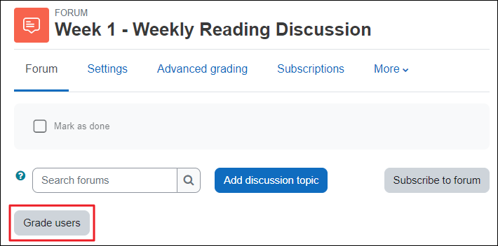 Grading Guide for Forums
