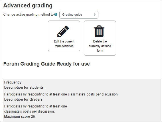 Grading Guide for Forums