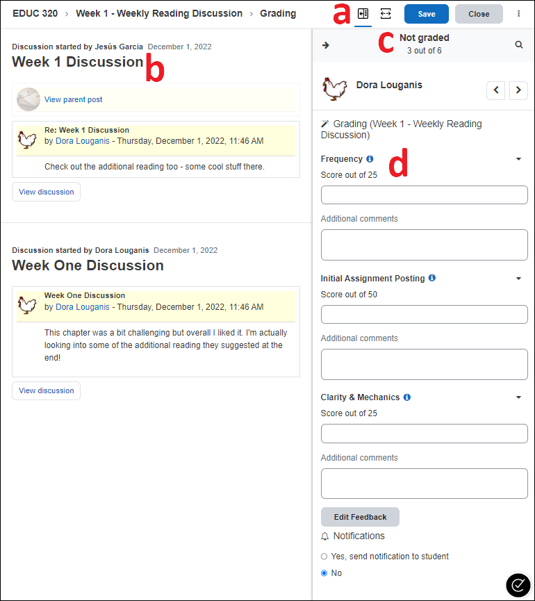 Grading Guide for Forums