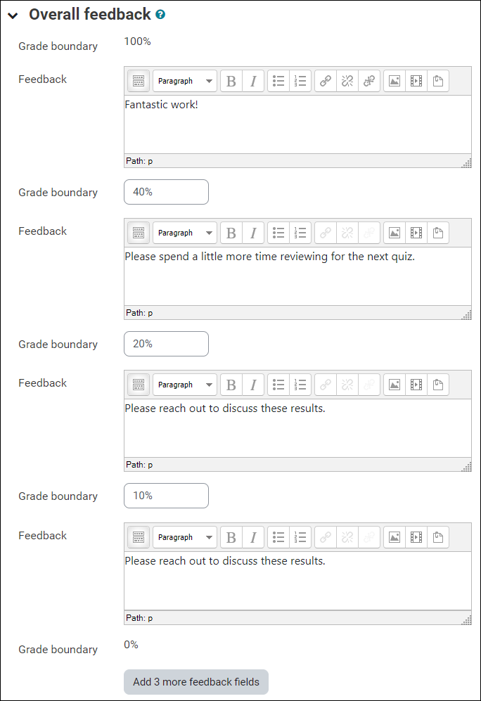 Providing Quiz Feedback in Engage