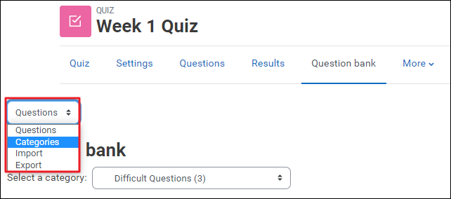 Using Question Categories