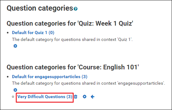 Using Question Categories