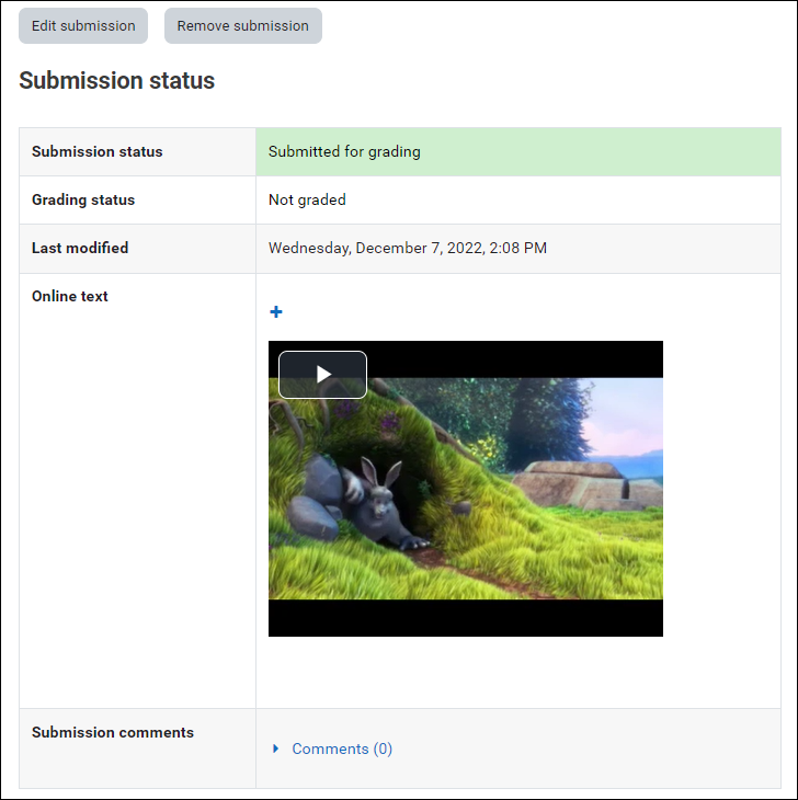 Submitting an Assignment with a Video in Engage