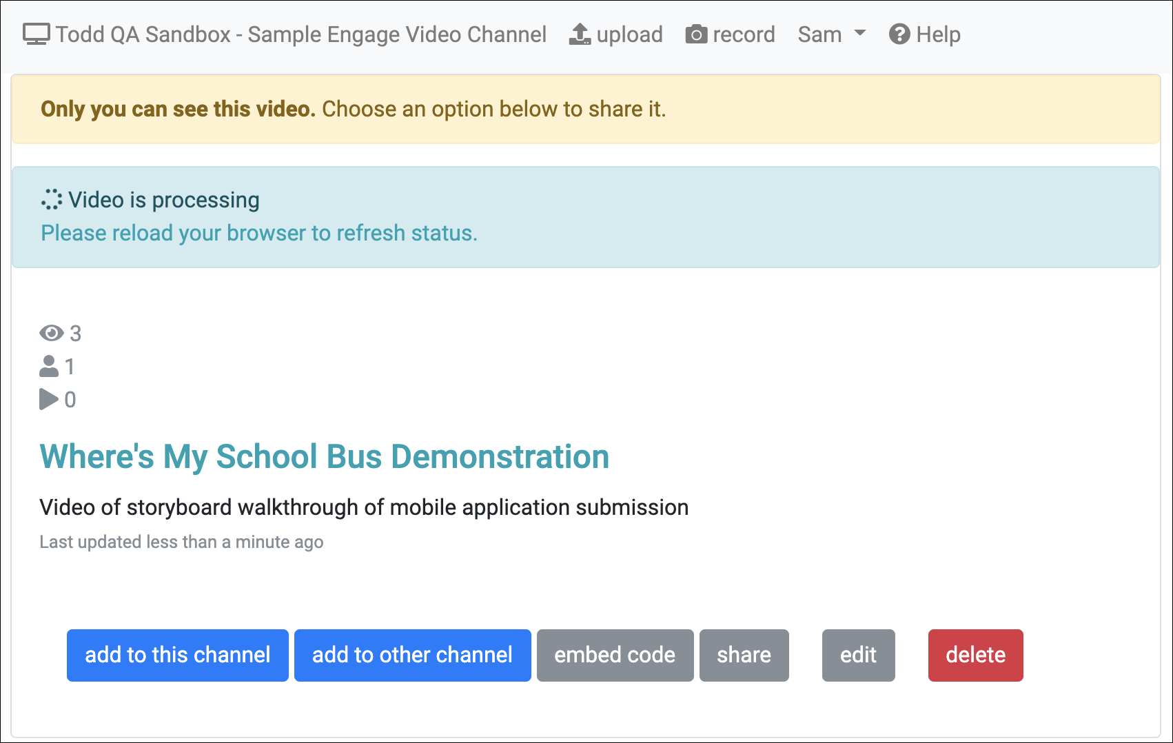 Using Engage Video