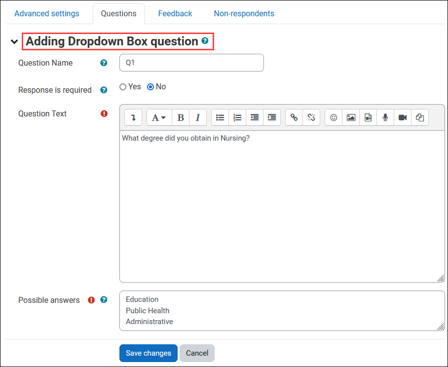 Creating a Questionnaire Activity in Engage