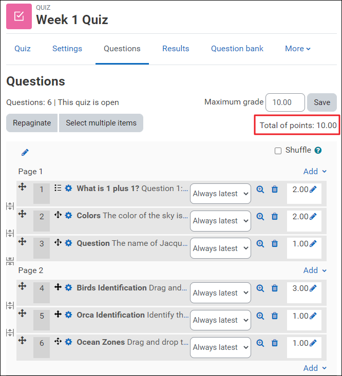 How Quiz Grades are Calculated in Engage