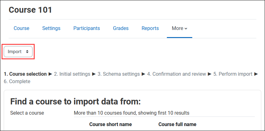 Importing Course Content