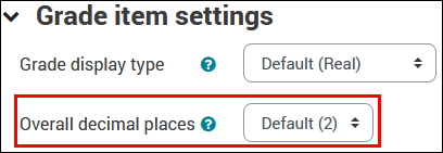 Overall Decimal Points Setting
