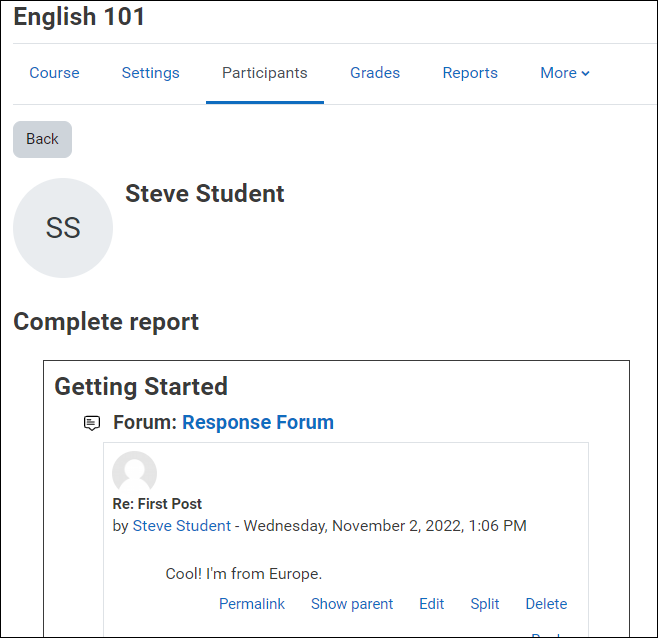 Using the Complete Report in Engage