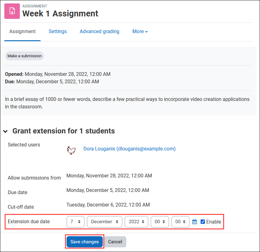Modifying Assignment Submissions and Drafts in Engage