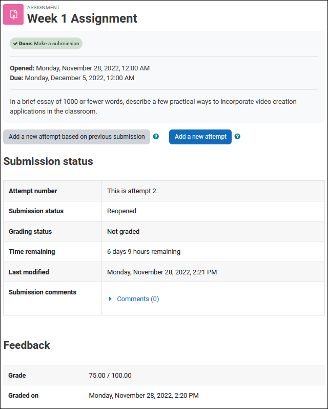 Modifying Assignment Submissions and Drafts in Engage