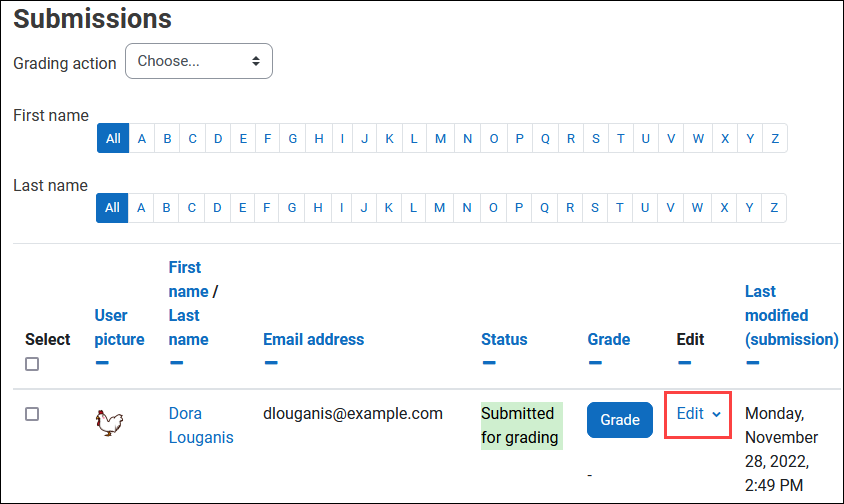 Modifying Assignment Submissions and Drafts in Engage