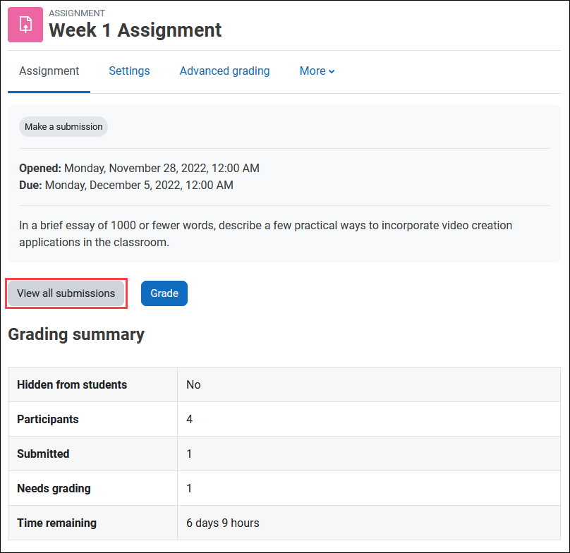 Modifying Assignment Submissions and Drafts in Engage
