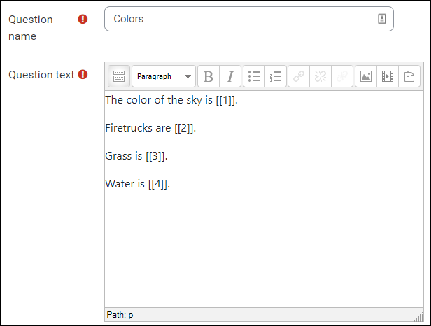 Drag and Drop Into Text Question Type