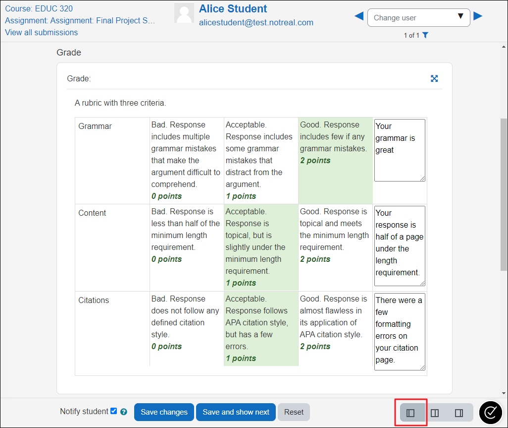 Creating and Using Rubrics for Assignments