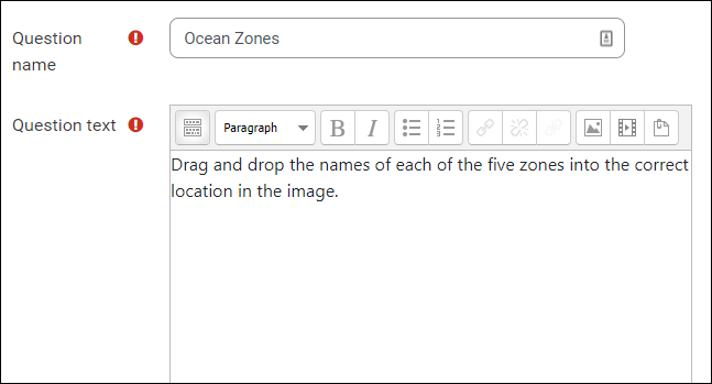 Drag and Drop Markers Question Type