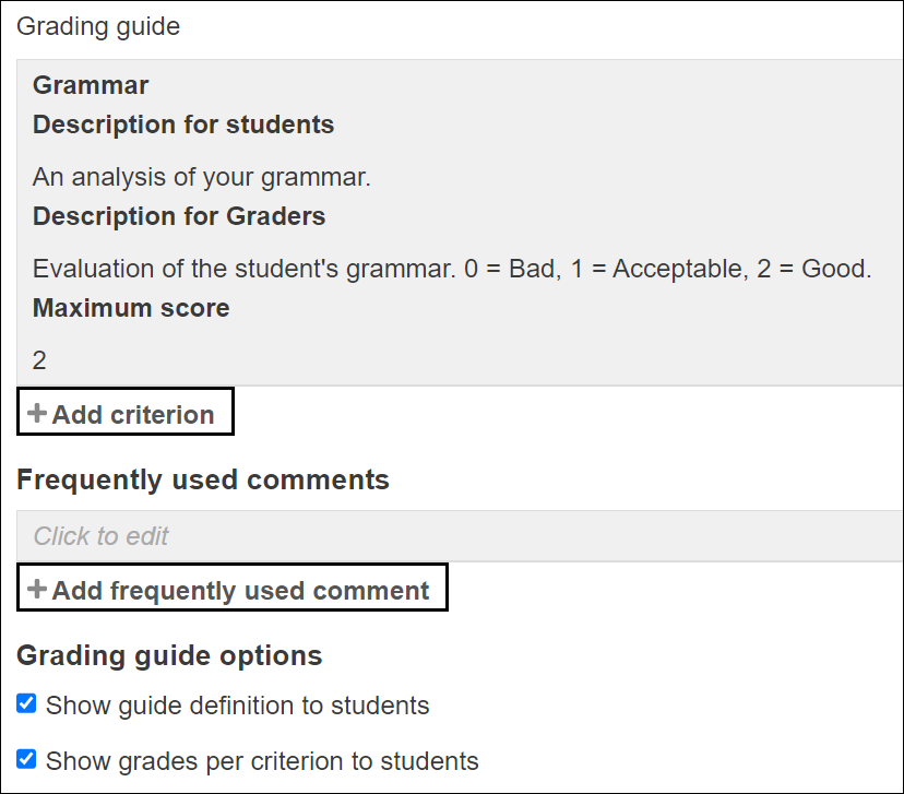 Creating and Using Grading Guides for Assignments