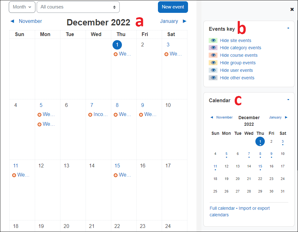 Using the Calendar in Engage