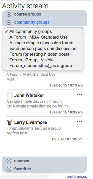 Using Community Groups