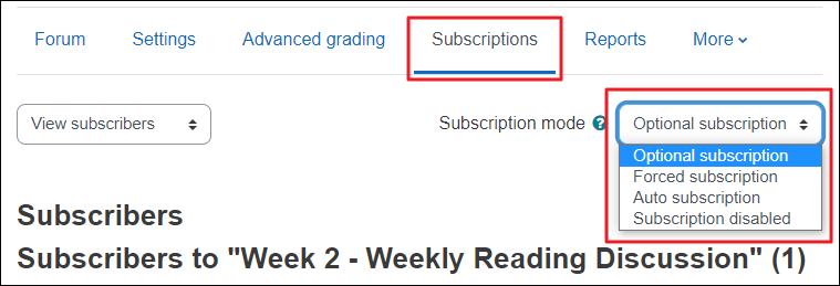 Managing Forum Subscriptions