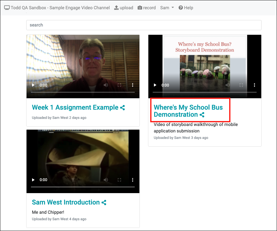 Using Engage Video