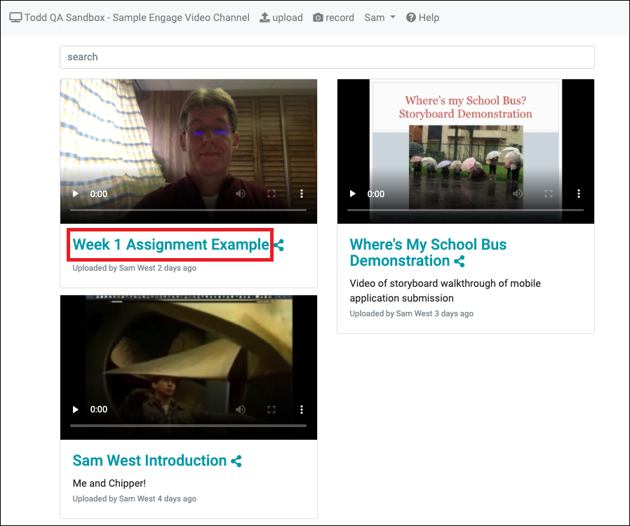Using Engage Video
