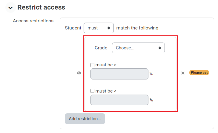 Using Restrict Access Settings