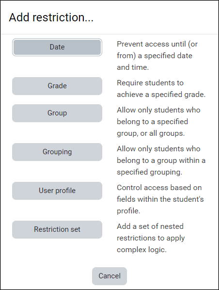 Using Restrict Access Settings